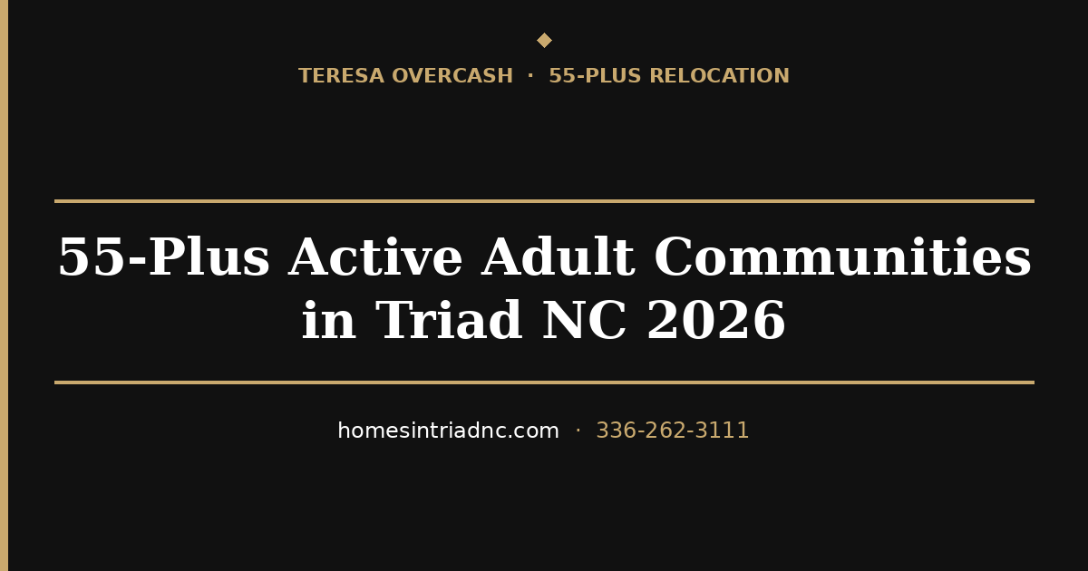 55-Plus Active Adult Communities in Triad NC 2026