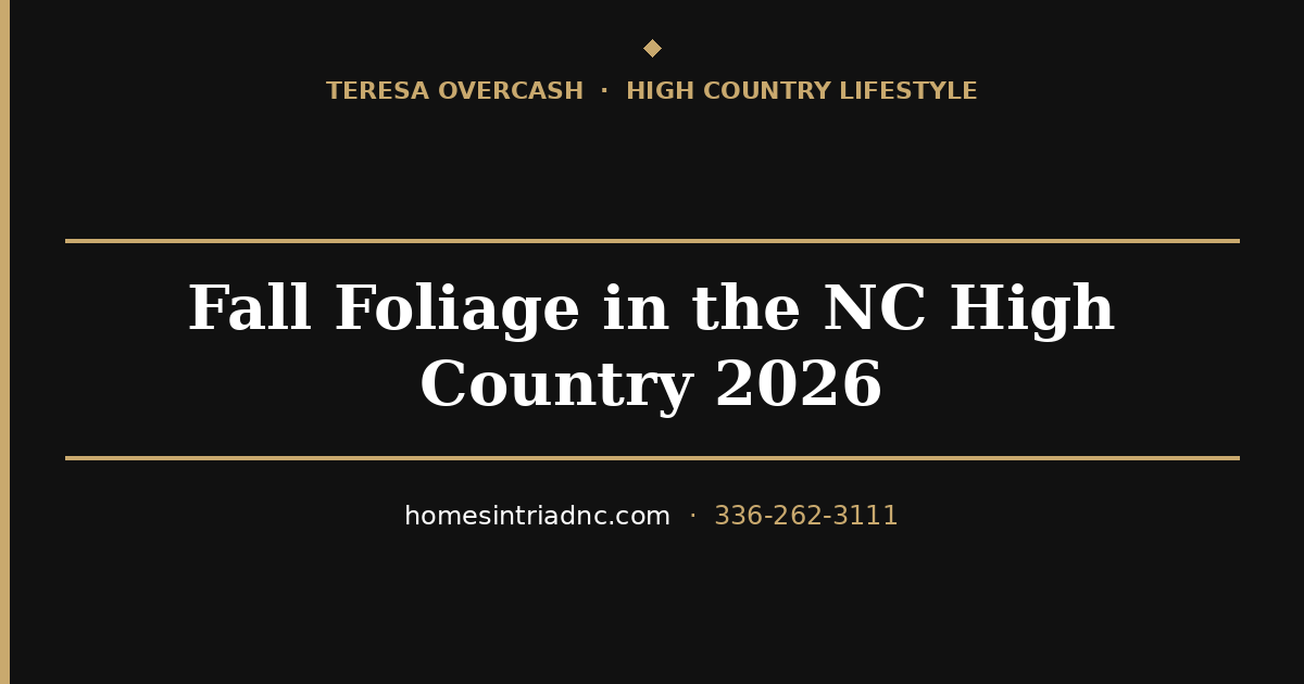 Fall Foliage in the NC High Country 2026