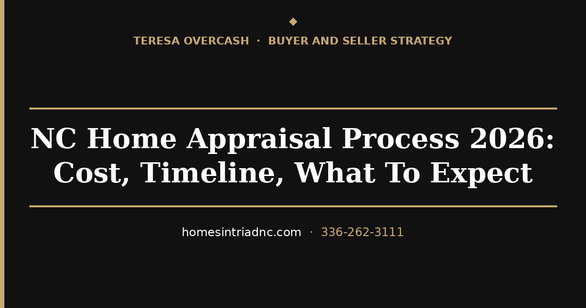 NC Home Appraisal Process 2026: Cost, Timeline, What To Expect