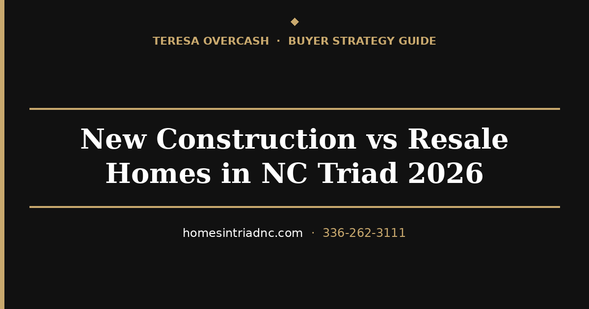 New Construction vs Resale Homes in NC Triad 2026
